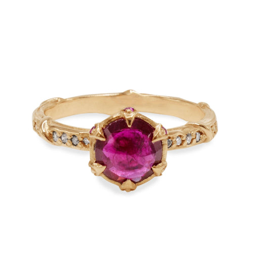 Artistic Engagement & Wedding Rings with Edge from Designer Karen Karch